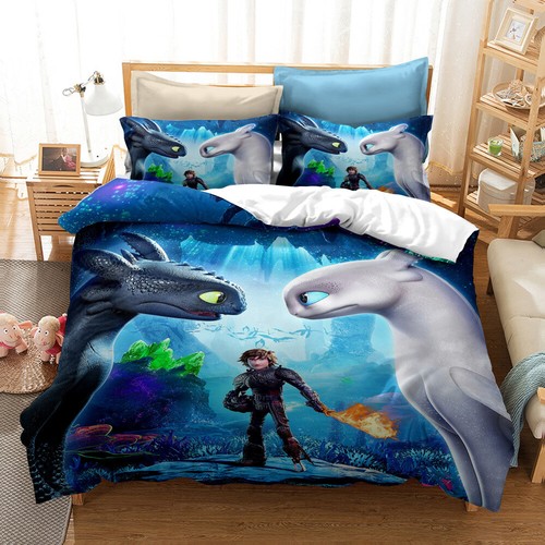How to Train Your Dragon Quilt Duvet Cover Pillowcasae Bedding Set ...
