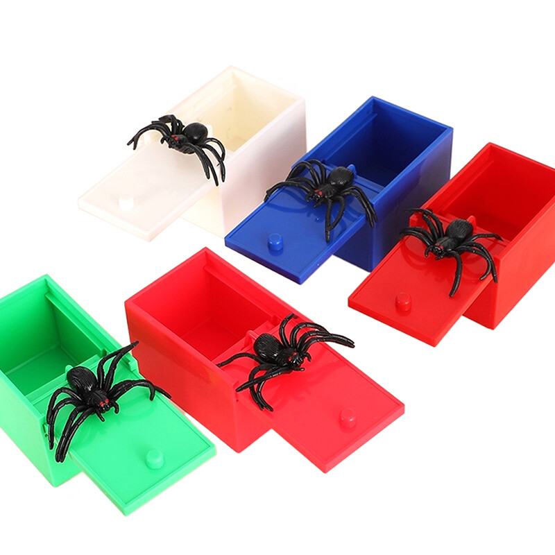 Prank Spider Scare Box Funny Hidden Case Halloween Toy Scarebox Trick ...