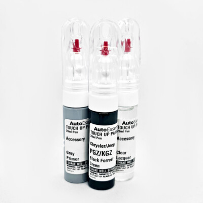 PAINT TOUCH UP PEN FOR CHRYSLER JEEP PGZ KGZ BLACK FORREST GREEN 20ML ...