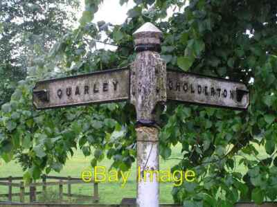 Photo 6x4 Cast Iron Guide Post Quarley A rare old direction / finger ...
