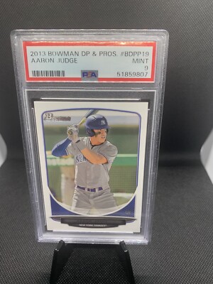2013 Bowman DP & Pros AARON JUDGE Yankees RC #BDPP19 PSA 9 MINT Yankees ...