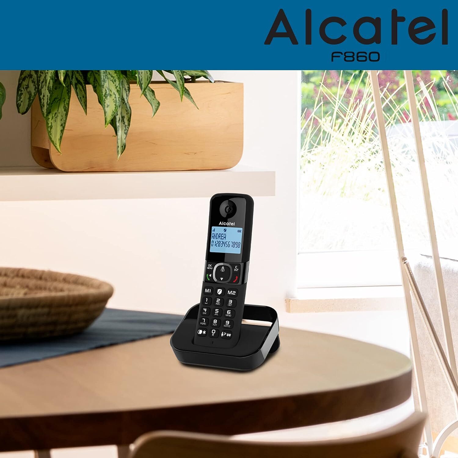 Alcatel F860 Duo Cordless Phone Landline Home Phones Call Blocking ...