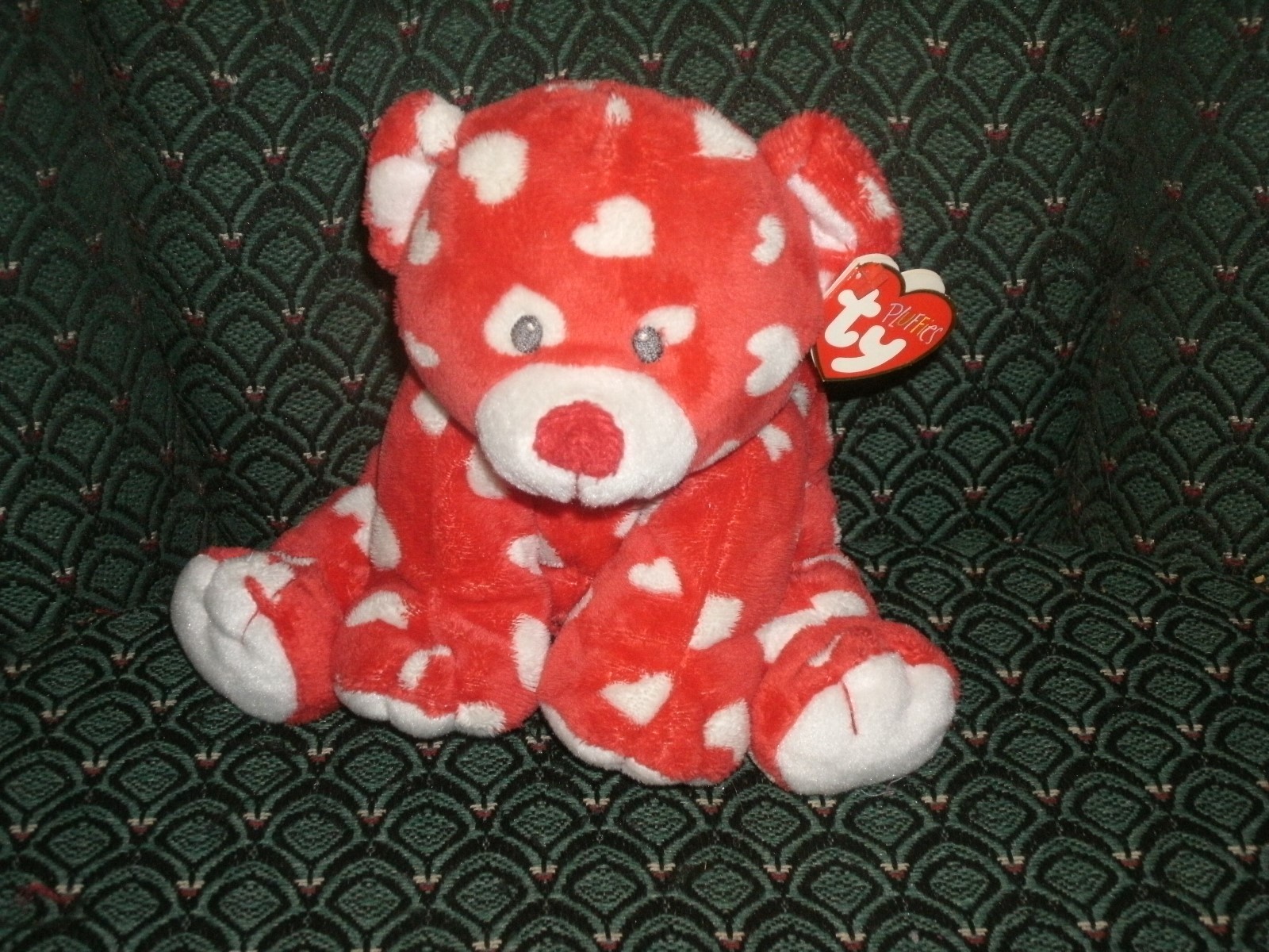 Ty Pluffies 8" DREAMLY (VALENTINE Bear) * SEWN eyes* MWMT * RETIRED *RARE* TyLux | eBay