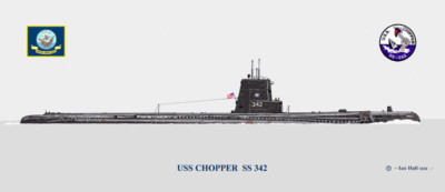 USS Chopper SS-342 Ship Print US Navy | eBay
