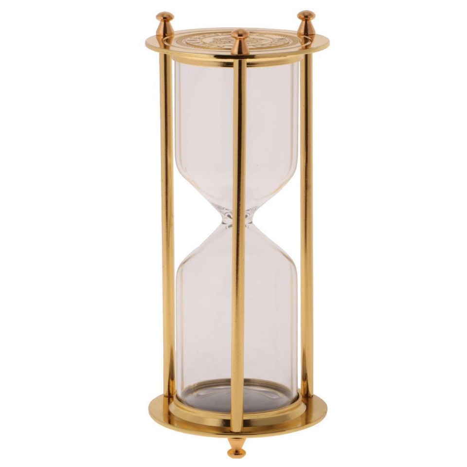 Metal Empty Sand Timer WITHOUT SAND Hourglass Home Office Decor Gold S ...