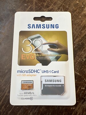 Samsung 32GB up to 48MB/s EVO Class 10 Micro SDHC Card with Adapter (MB ...