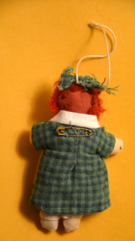 Raggedy Ann Brooch Lapel Pin Handmade Ornament, Vintage Miniature Doll ...