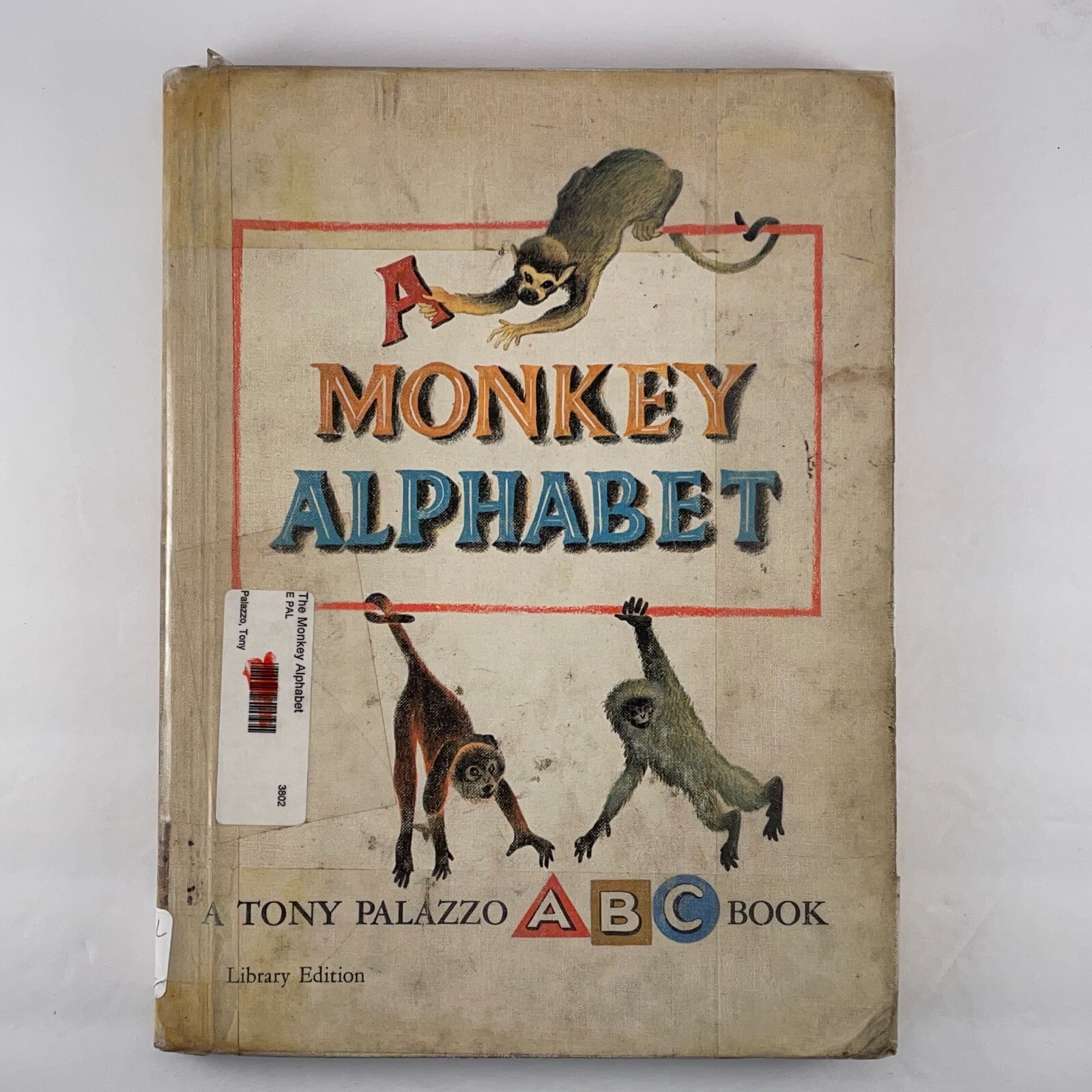 A Monkey Alphabet Tony Palazzo ABC Book 1962 Hardcover First Edition Ex ...