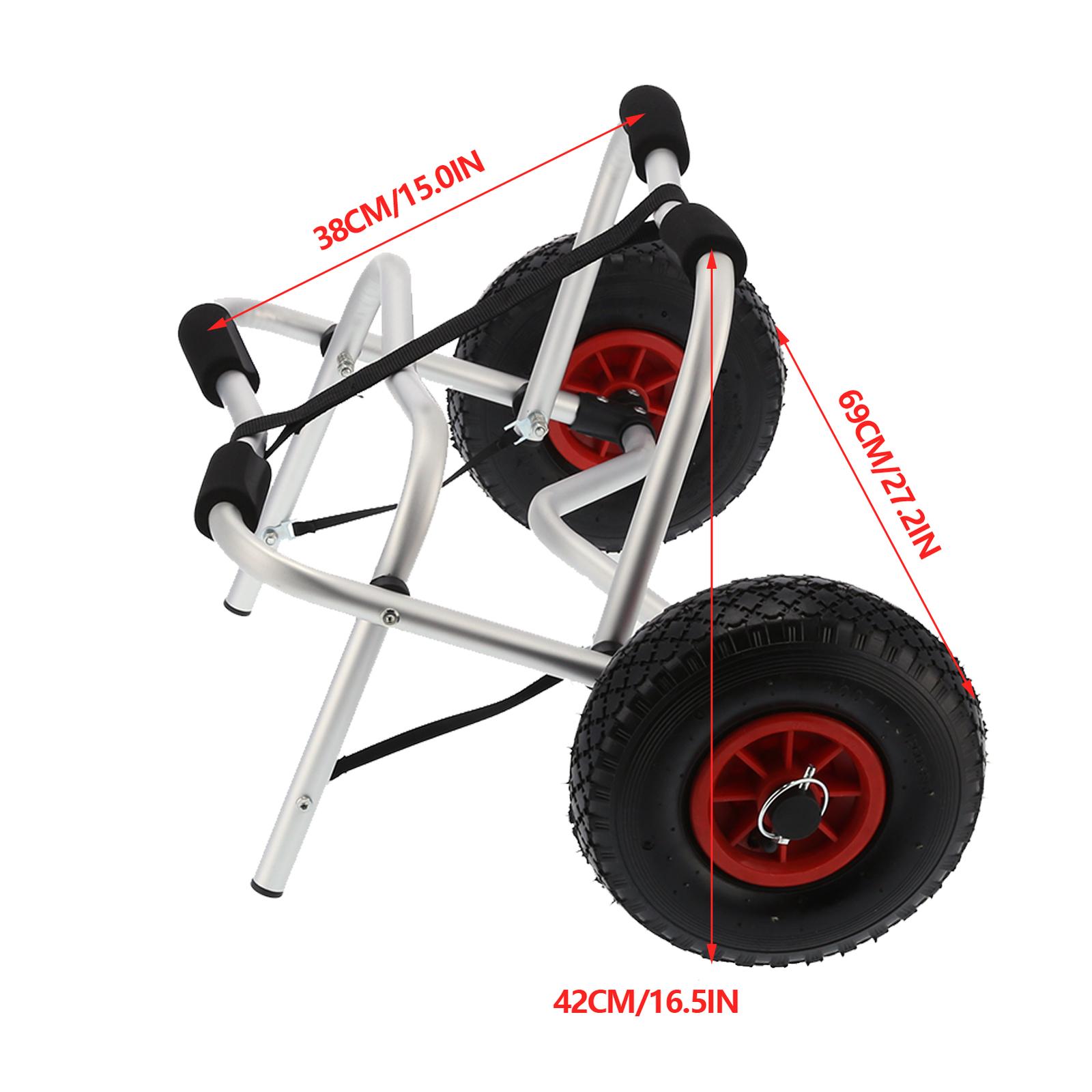 Foldable Kayak Trolley Canoe Aluminium Collapsible Wheel Cart Boat ...