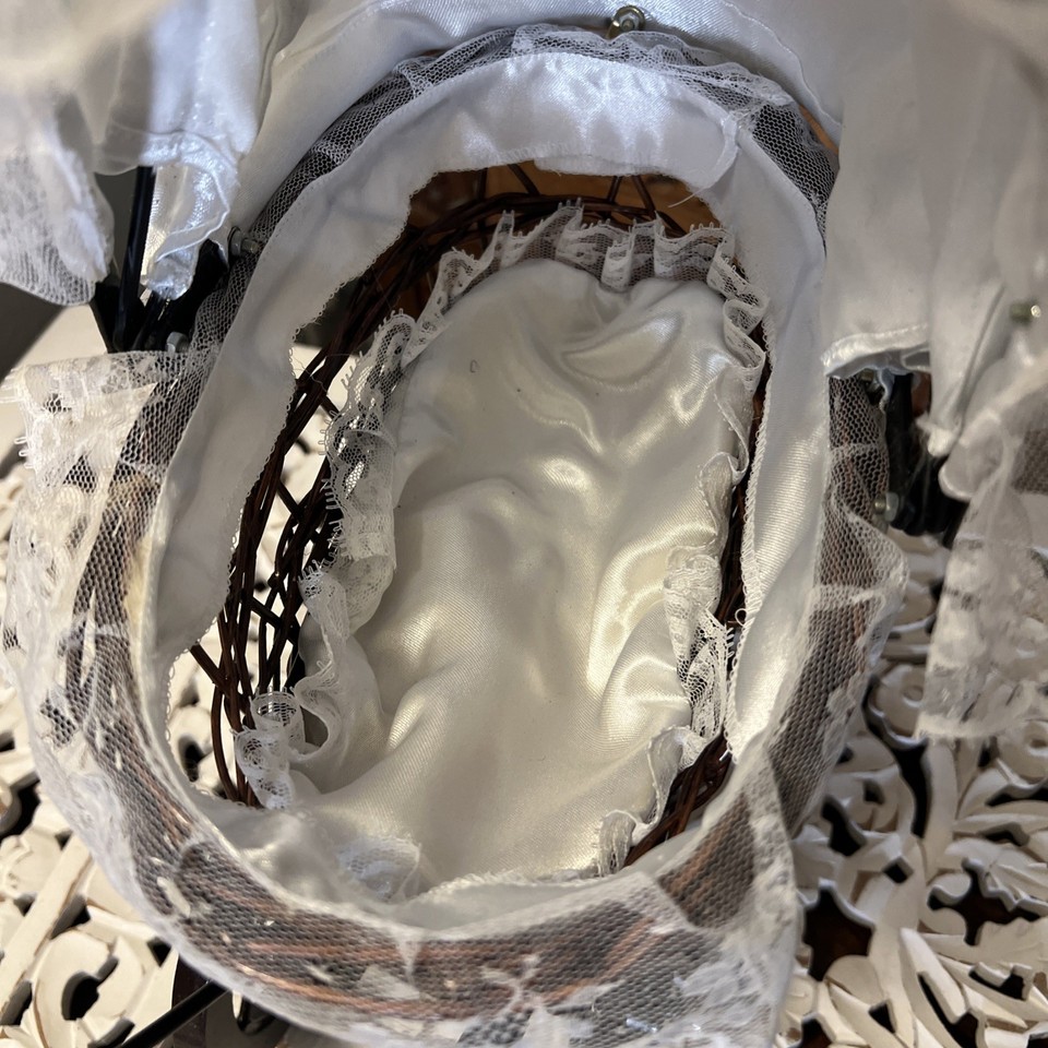 Vtg Victorian Style Baby Doll Carriage 16 inch Buggy Stroller Metal ...