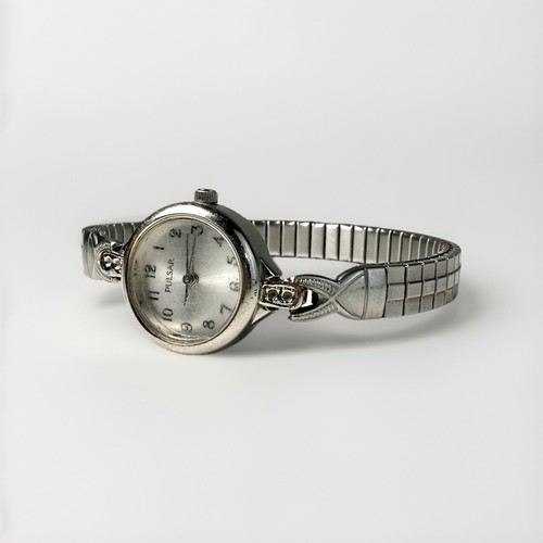 Vintage Pulsar Watch Women 18mm Silver Tone Stretchy V811-X066 New ...