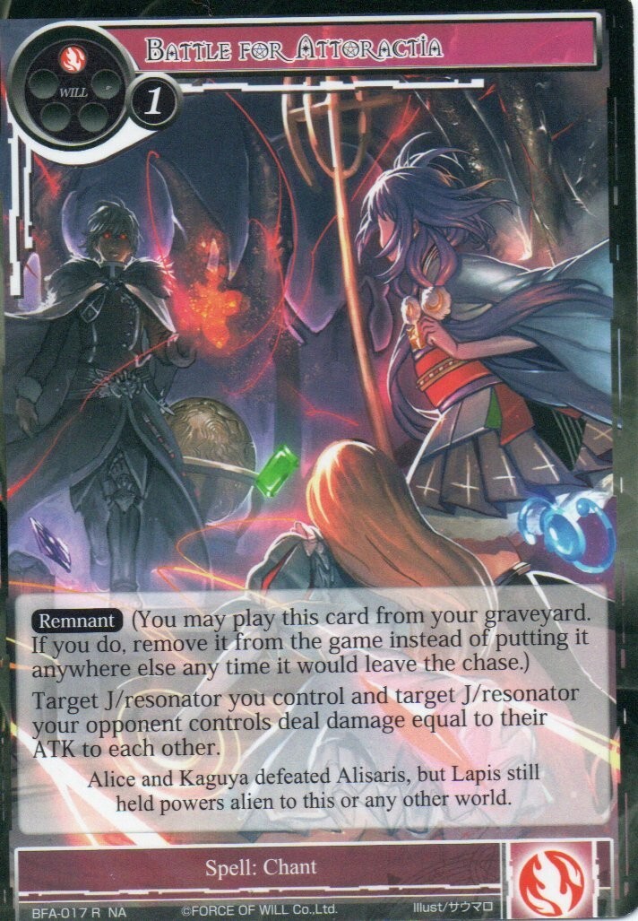 Force of Will TCG - BFA - Battle for Attoractia #17 Rare | eBay
