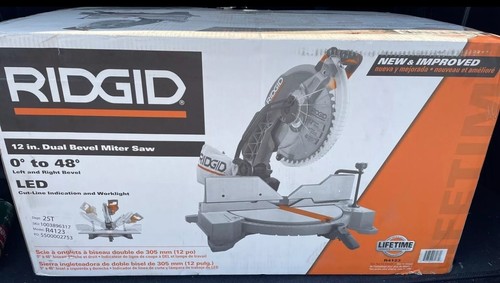 RIDGID Dual Bevel Miter Saw with LED R4123 15 Amp Corded 12 inch | eBay