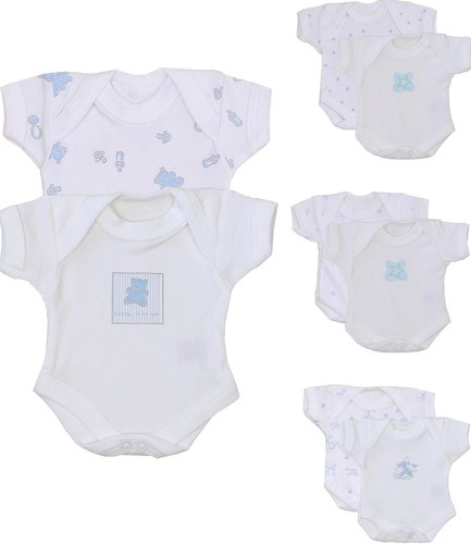 BabyPrem Pack 2 Bodysuits Vests Premature Preemie Prem Tiny Baby Boys ...