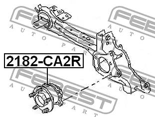 2182-CA2R Febest REAR WHEEL HUB 1493521, 1461018, 1560931, 1776845 ...