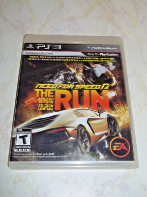 Need for Speed: The Run (Sony PlayStation 3, 2011) PS3 Limited Edition ...