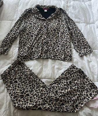 Betsey Johnson Intimates L 2-Piece Leopard Cotton Comfort Stretch Waist ...