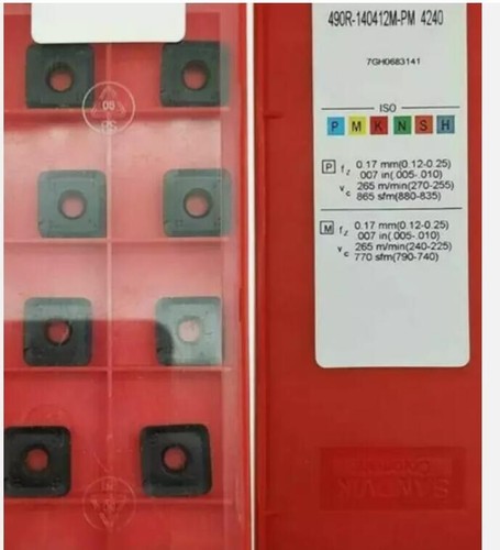 GENUINE INSERTS 20PCS 490R-140412M-PM 4240 | eBay