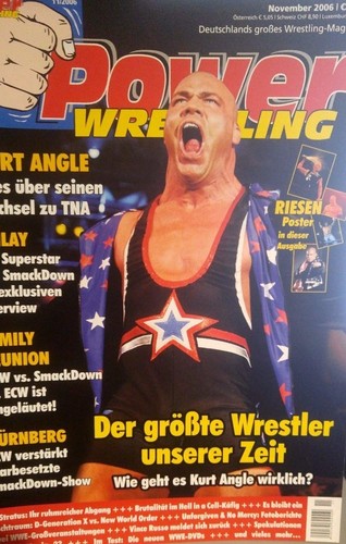 Power Wrestling 11/2006 WWE WWF TNA + 4 Poster (Angle, Sandman, Rey ...