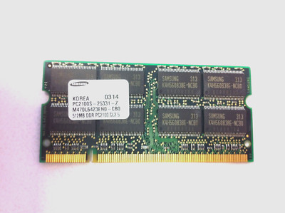 SAMSUNG 512MB M470L6423EN0-CB0 - 512MB DDR PC2100 Laptop Ram Memory 46 ...