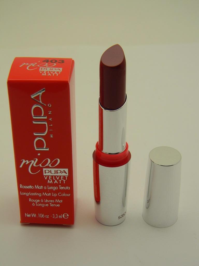 Miss PUPA Long-Lasting Velvet Matt Lipcolour Lipstick 403 Burgundy - 3 ...