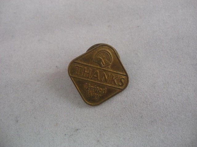 Vintage United Way Thanks Lapel Pin Tie Tack Donor Recognition Award ...