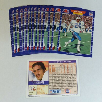 1989 Pro Set #140 STEVE BROWN Lot of (10) | eBay