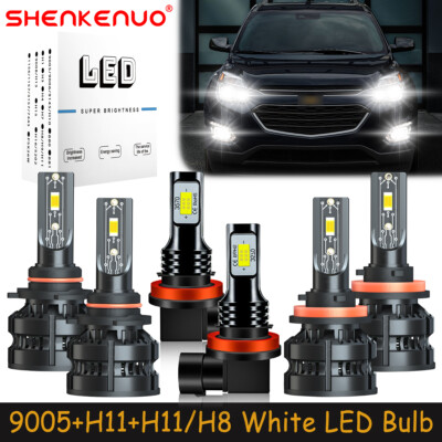 For Chevy Equinox 2010-2017 Combo LED Headlights Bulb High Low Beam Fog ...