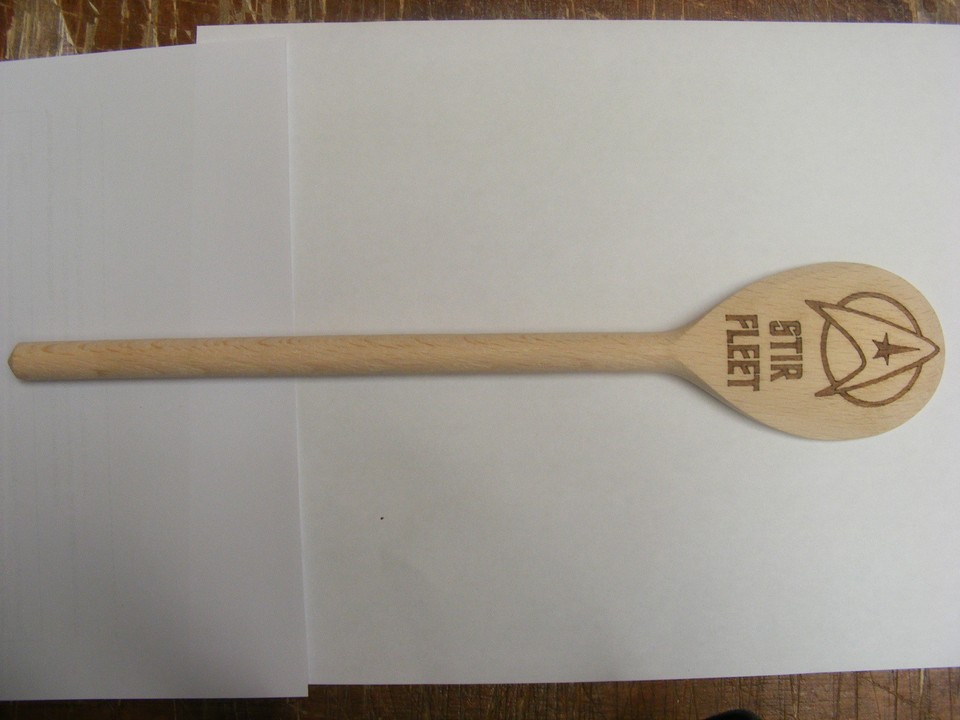 STAR WARS STAR TREK DR WHO CHEWIE DARTH VADER BAKING WOODEN SPOON ...