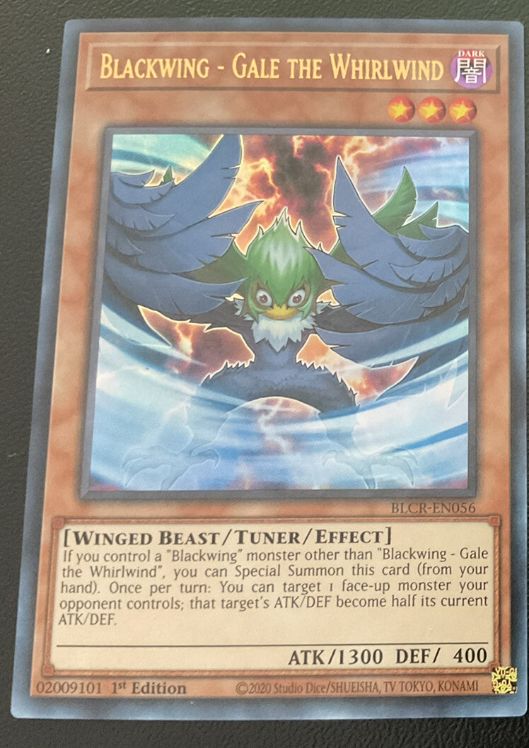 BLACKWING - GALE THE WHIRLWIND BLCR-EN056 Ultra Rare 1st Edition YUGIOH ...