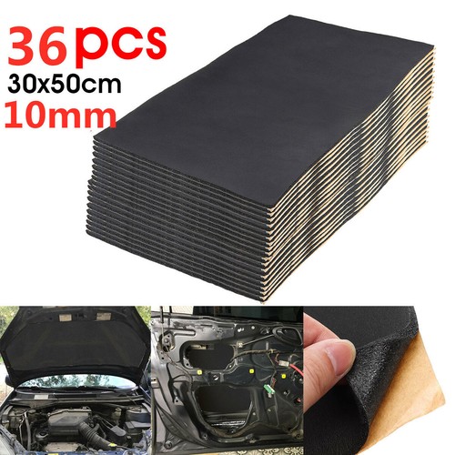 36X 10mm Car Sound Hot Deadener Mat Noise Proof Bonnet Insulation ...