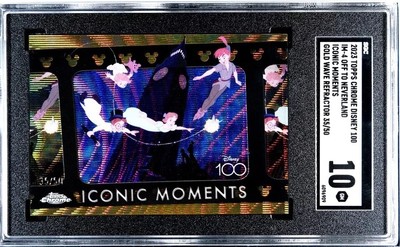 2023 Topps Chrome Disney Iconic Moment PETER PAN Gold Wave/50 *** SGC ...