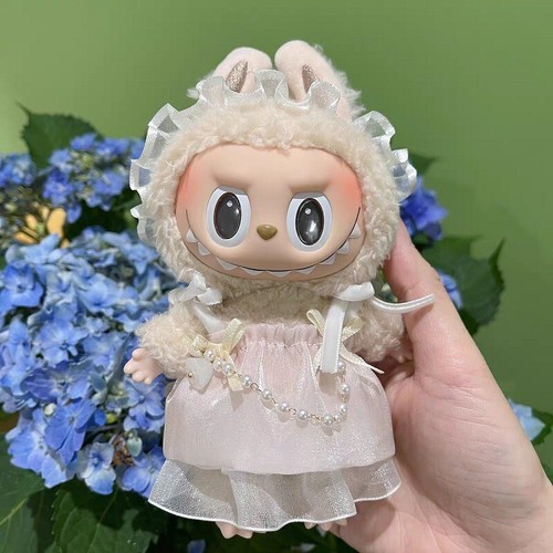 Outfits The Monsters Labubu Plush Doll Girl's Beautiful Pink Dress Set ...