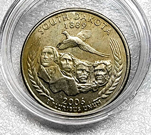 2006 D Washington State S Dakota Quarter Improperly Annealed Planchet ...