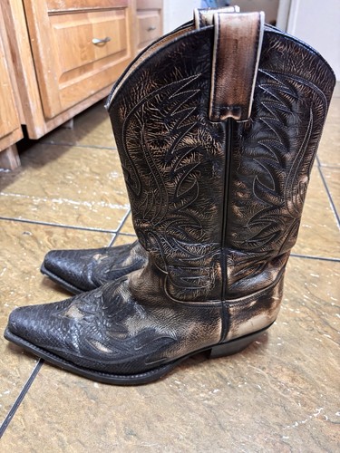 Sendra 7013 Python Cowboy Boots – Men’s Size 12 – Black/Cinnamon | eBay