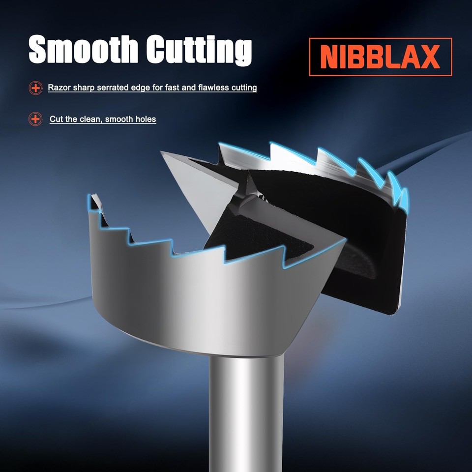 1-5/8" Forstner Bit for Wood, 1-5/8 Inch (Dia.) Wood Drill Bit Forstner ...