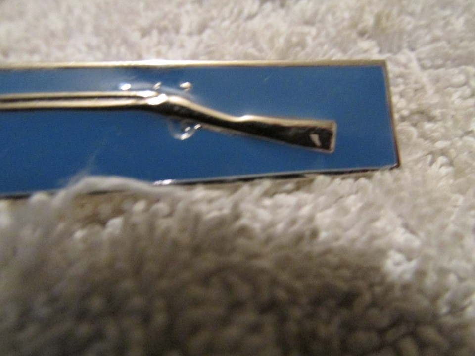 US MILITARY RIFLE Blue Enamel Sterling Silver Award Combat PIN MEDAL ...
