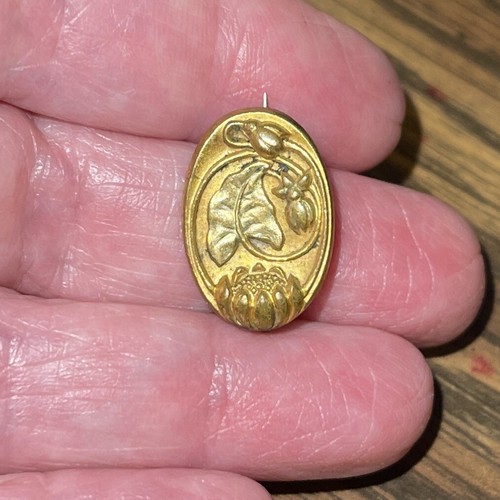 Floral Antique Victorian Art Nouveau PSCO PS CO signed Pin Brooch GF ...