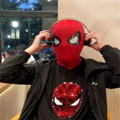 Remote Control Spider-Man Peter Parker Cosplay Electric Mask Helmet ...