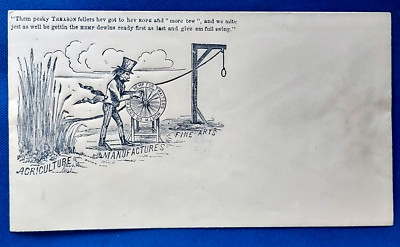 U.S. CIVIL WAR PATRIOTIC COVER ENVELOPE CIVIL HANGING TRAITORS CARTOON ...