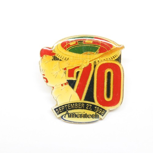 Mark McGwire 70 Home Runs Ameritech September 1998 Pin Lapel Cardinals ...