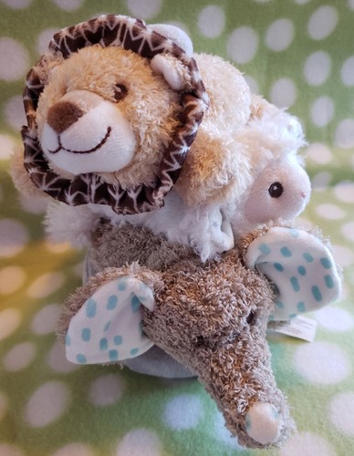 Plush Baby Animals / Stacking Rattle Rings, Elephant, Lion, Lamb | eBay