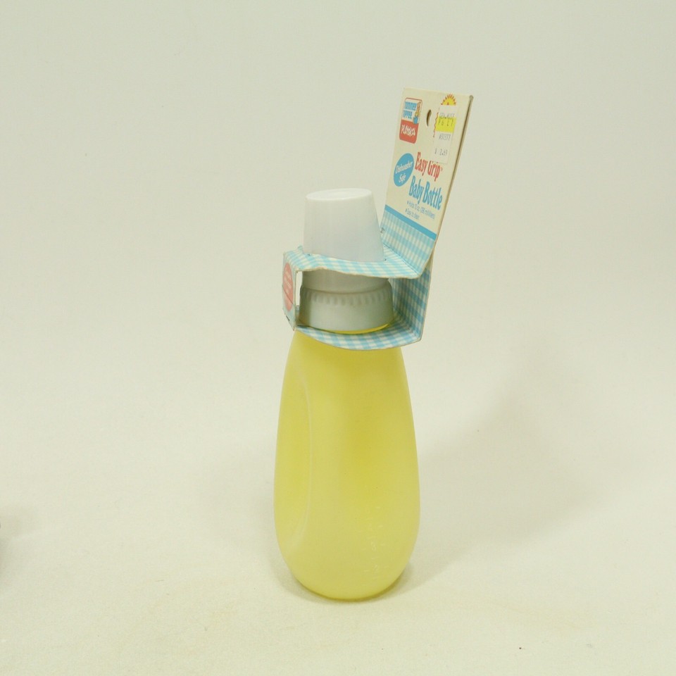 Vintage Playskool Easy Grip 10 oz Yellow Baby Bottle With Nipple W ...