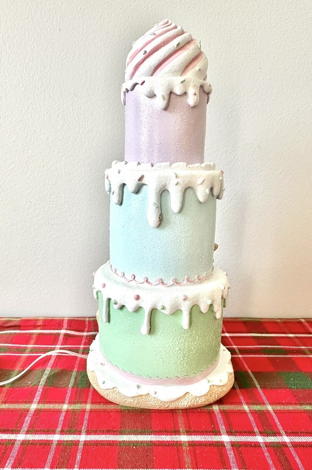 Mrs Claus Bakery Resin Layered Cake Gingerbread LED House | eBay