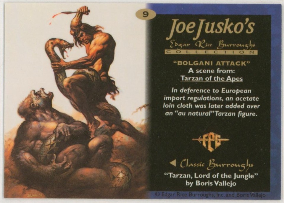 Joe Jusko SIGNED Tarzan Art FPG Trading Card ~ Edgar Rice Burroughs ...
