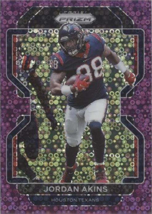 2021 Panini Prizm - Jordan Akins #35 Purple No Huddle Prizm /35 for ...