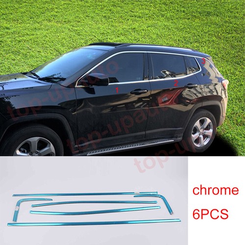 For Jeep Compass 2022-2023 steel Chrome door Window Trim Strip Molding ...