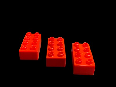 lot of 3 red Duplo bricks - 2X4 - combined shipping (RED8) | eBay