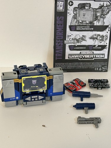 Hasbro Netflix Transformers WFC Decepticon Soundwave, Ravage, Lazerbeak ...