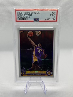 2003-04 Topps Chrome Kobe Bryant Refractor #36 PSA 9 MINT Lakers | eBay